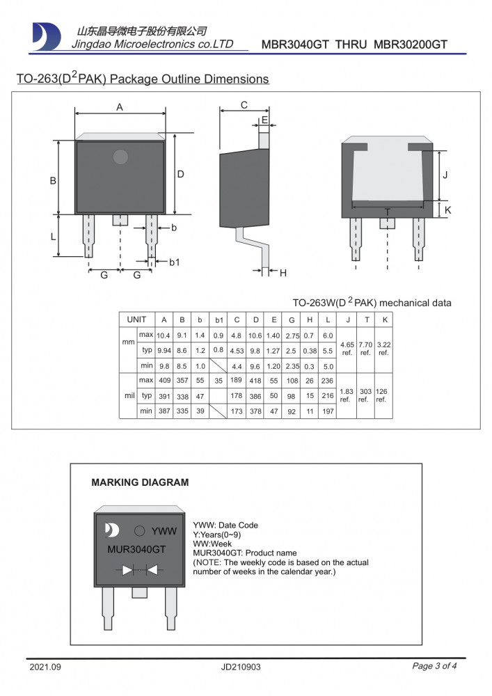 MBR3045GT datasheet page 3