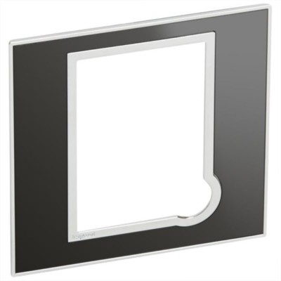 Arteor - British standard plate for 13A fused connection unit - Reflective metal - Glossy stainless steel - Gold finish