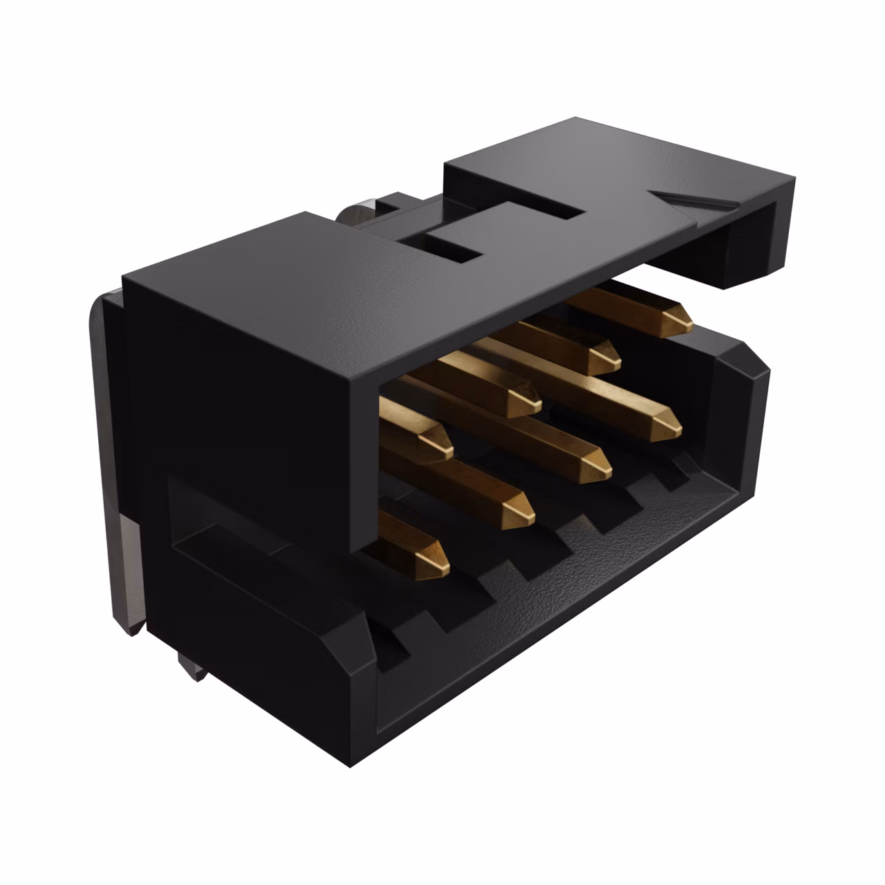 2.00mm Pitch, Milli-Grid PCB Header, Dual Row, Right-Angle, Through Hole, 8 Circuits, 0.38µm Gold (Au) Plating, 3.18mm Tail Length, Dual Side Slots, Center Friction Lock, Tube for sale