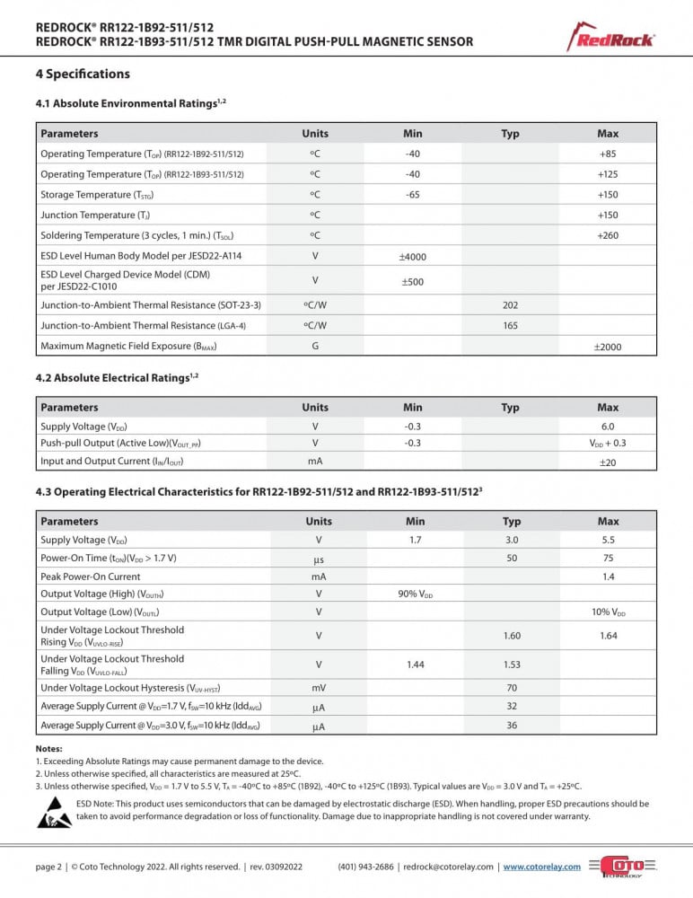 RR122 datasheet page 2
