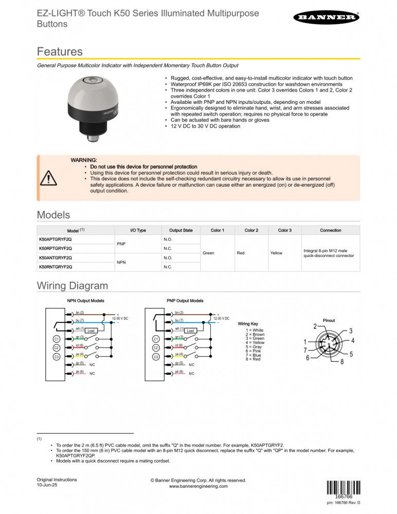 K50APTGRYF2Q technical document page 1