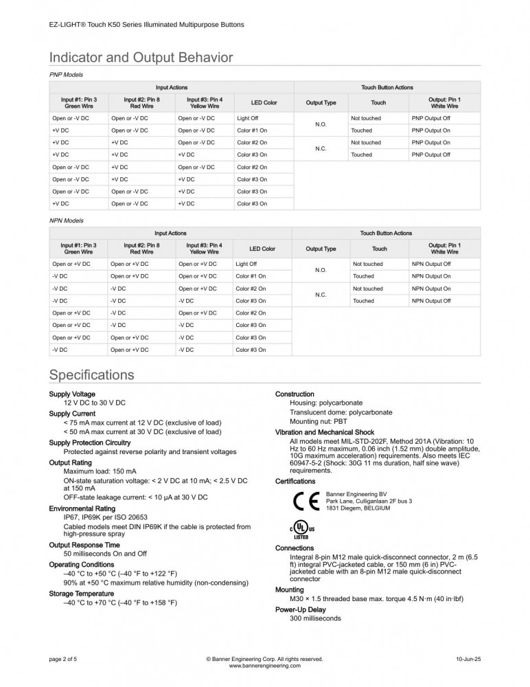 K50APTGRYF2Q technical document page 2