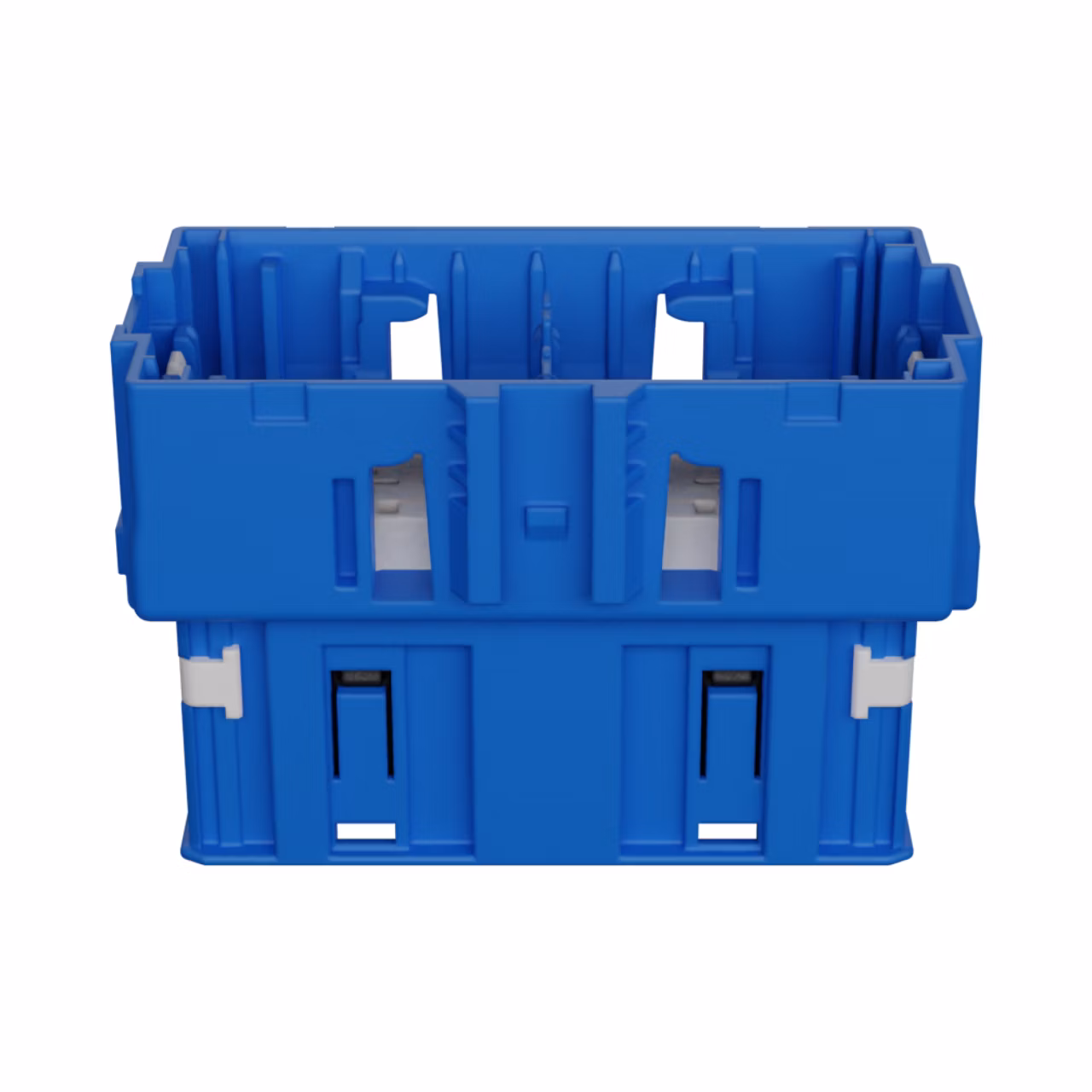 MX-DaSH Unsealed 2x2 Male Connector Assembly, without Wire Dress Cover Latch, Configuration 6, Keying Option C, Blue for sale
