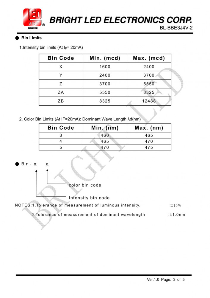 BL-BBE3J4V-2 datasheet page 3