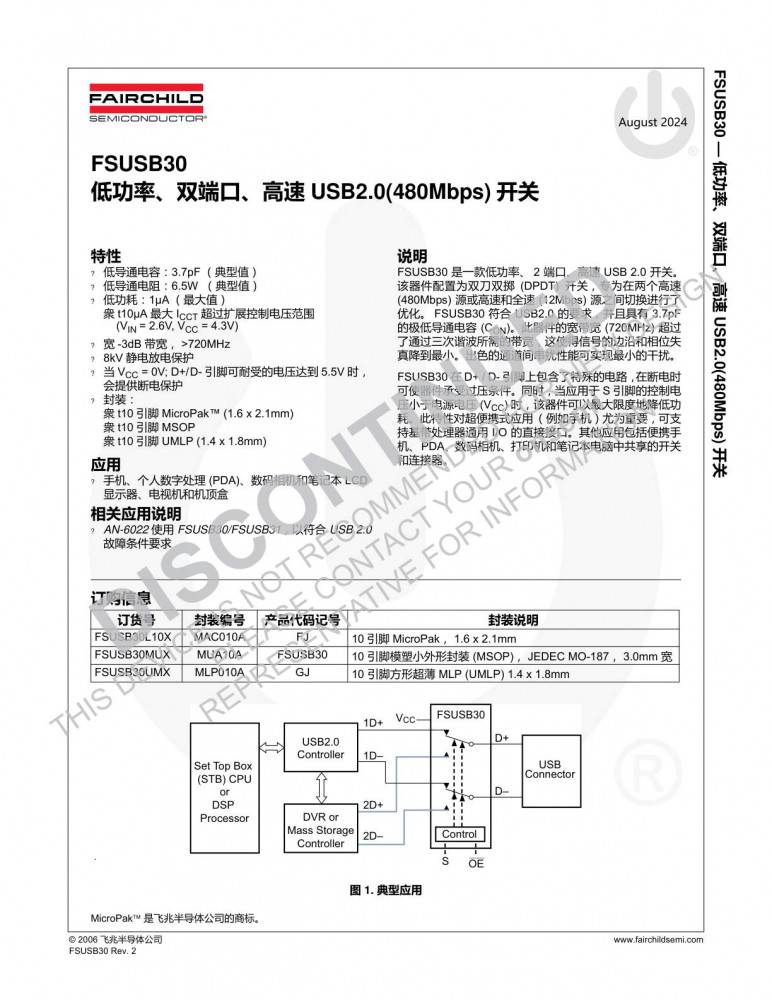FSUSB30 datasheet page 2