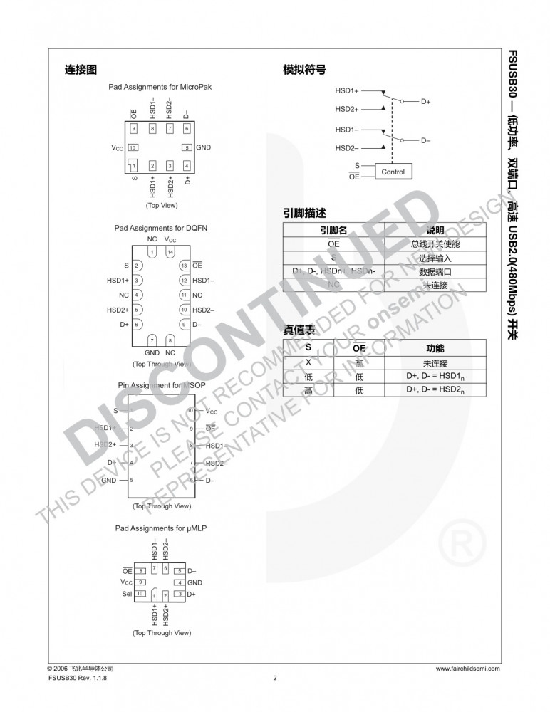 FSUSB30 datasheet page 3