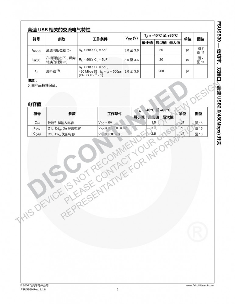FSUSB30 datasheet page 6