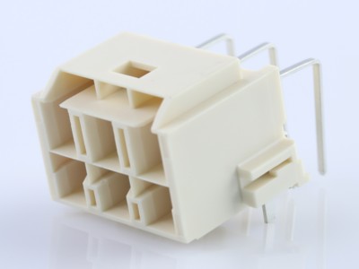 CP-6.5 Header, 6.50mm Pitch, Dual Row, Right-Angle, Polarized, Surface Mount, Tray Packaging, 6 Circuits, Blue