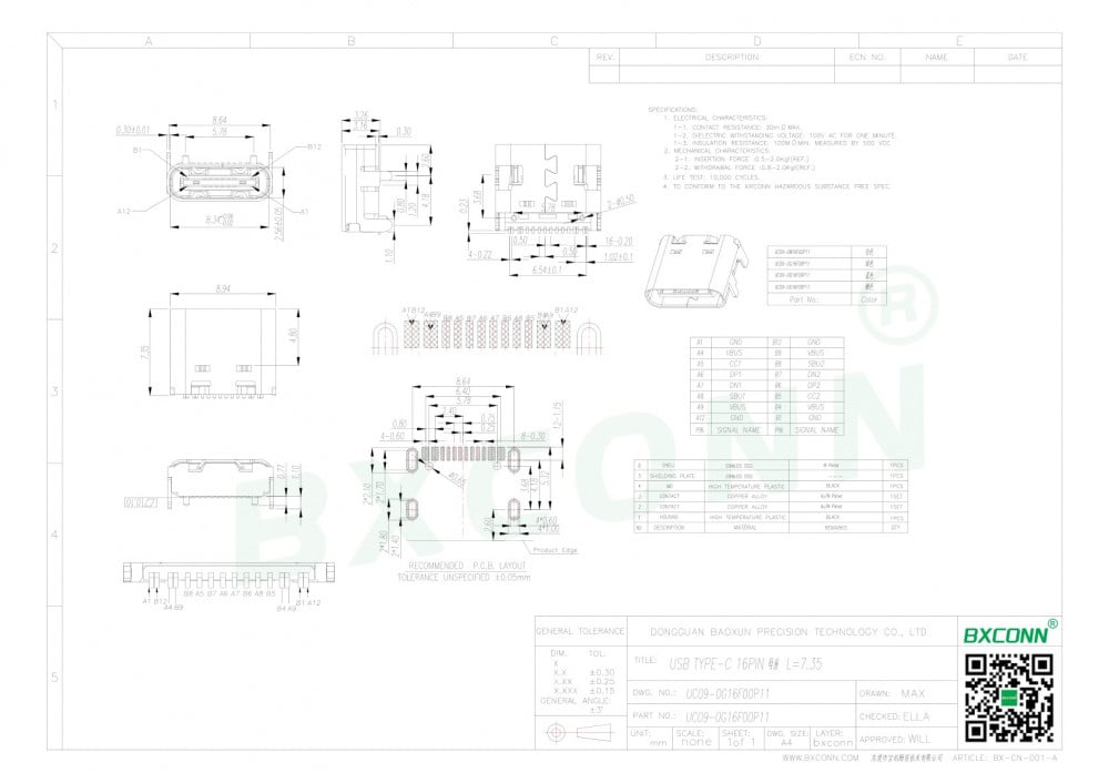 UC09-0G16F00P11 technical drawing