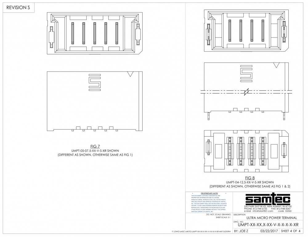 Samtec UMPT drawing page 4