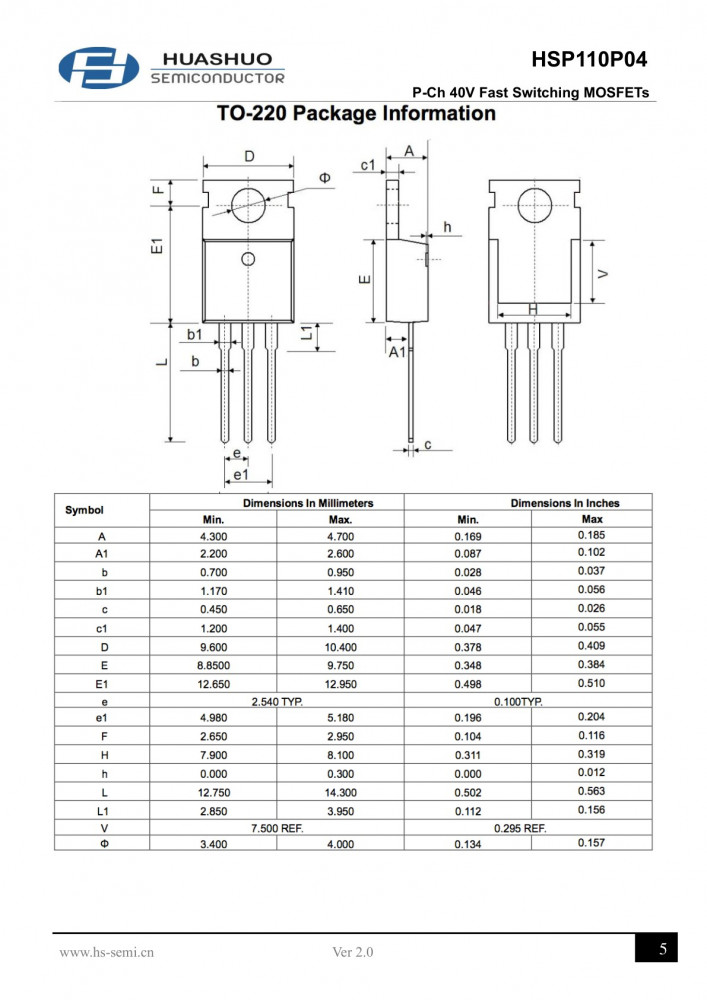 HSP110P04 datasheet page 5