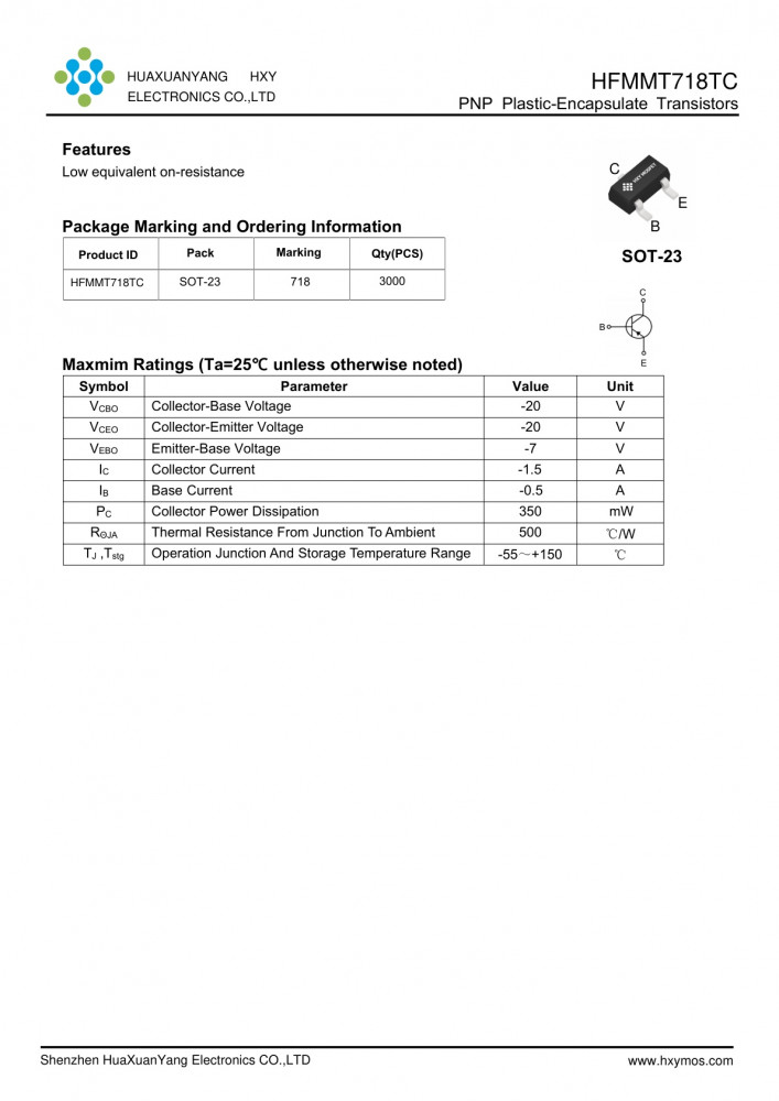 HFMMT718TC datasheet page 1