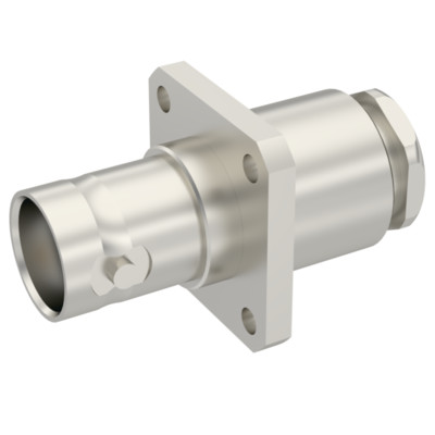 BNC / STRAIGHT SQUARE FLANGE JACK CLAMP TYPE - CABLE 5/50 S+D for sale