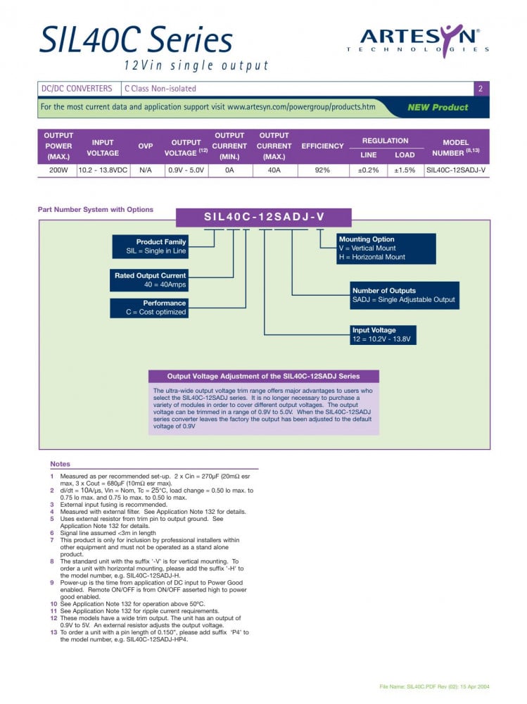 SIL40C-12SADJ-V datasheet page 2