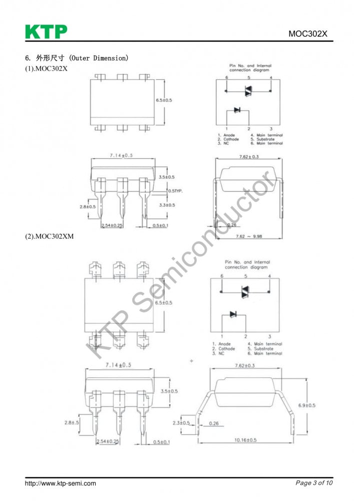 KTP MOC3023S-TA-AW(KTP) datasheet page 3