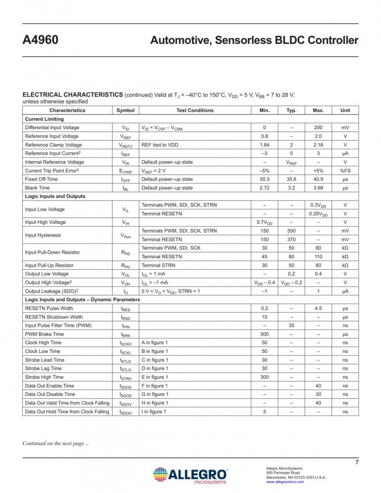 A4960 datasheet page 7