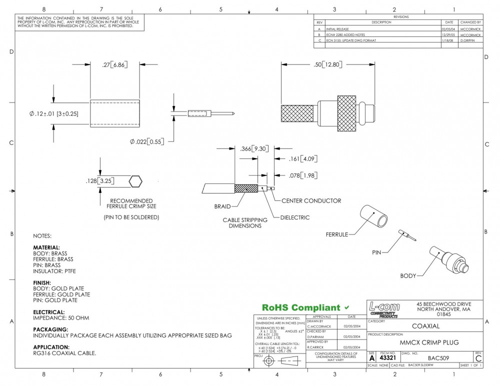 L-com BAC509 technical document preview