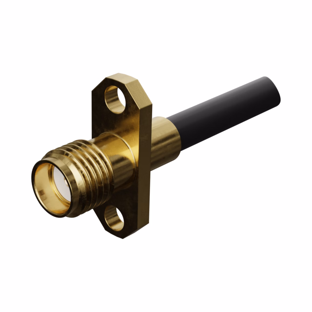 SMA Jack, Straight, 2-Hole Flange Mount, Solder, RG-402 (.141