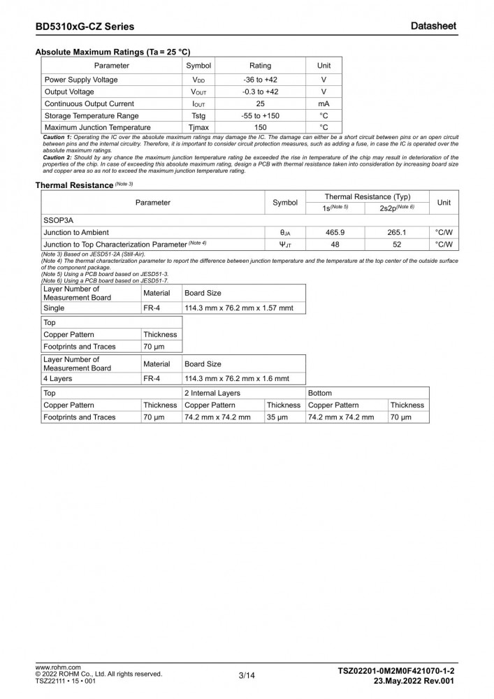 BD53103G-CZTL technical document page 3