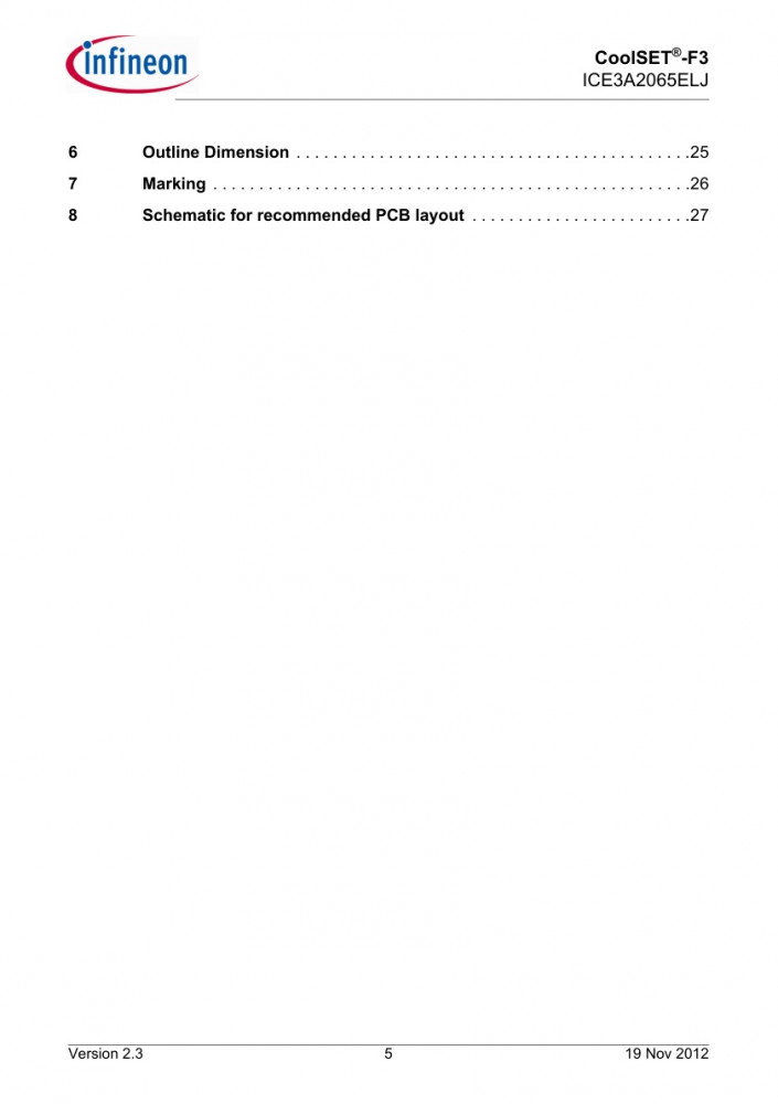 ICE3A2065ELJ datasheet page 5