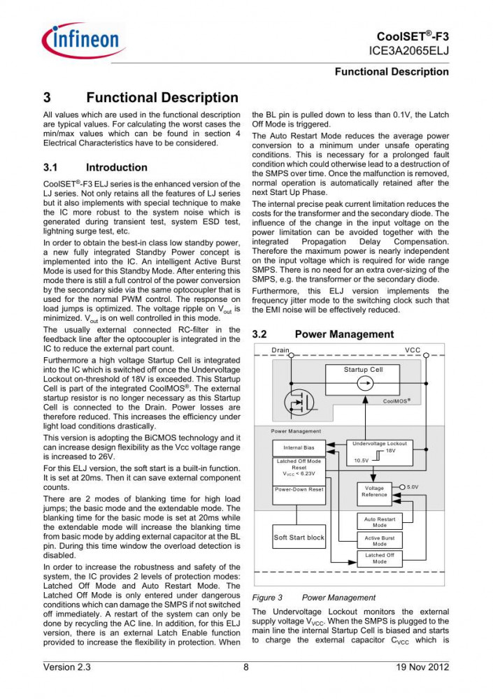 ICE3A2065ELJ datasheet page 8