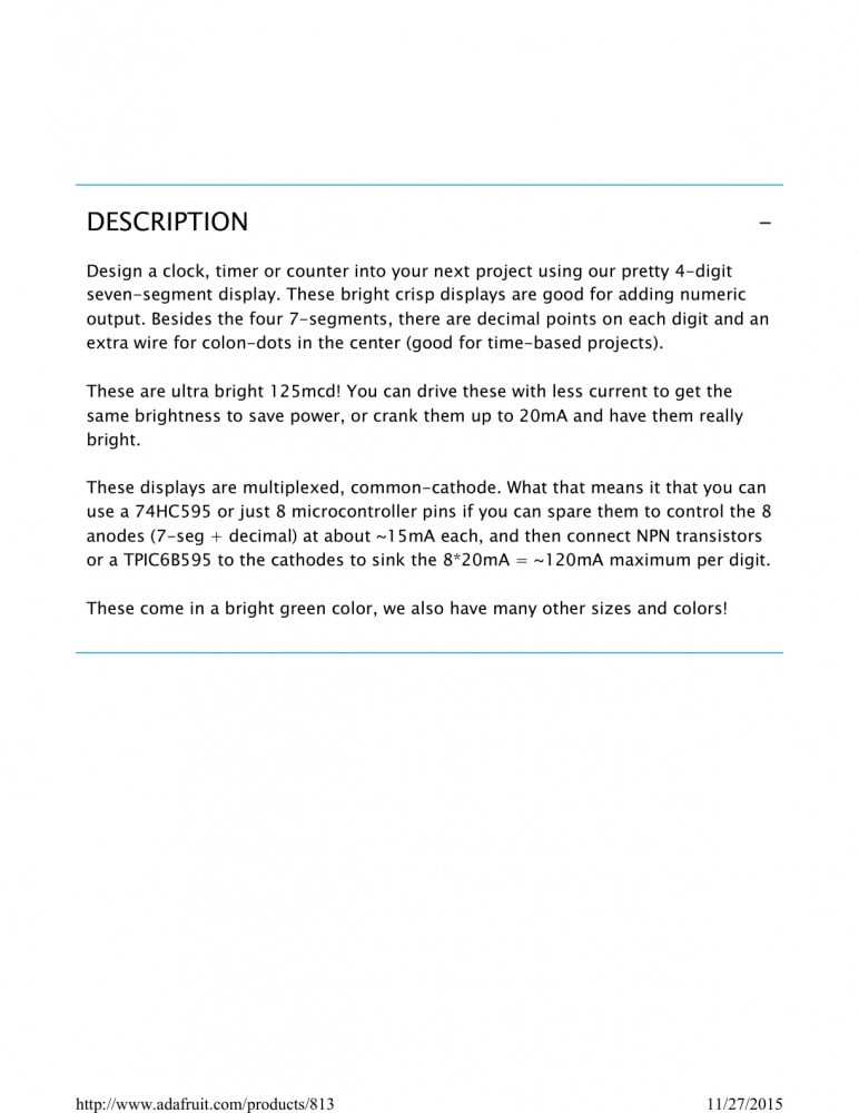 Adafruit 813 technical document page 2