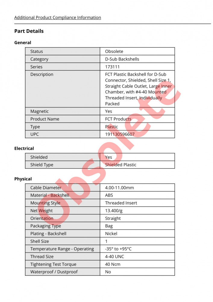 MOLEX 1731110558 product drawing, page 2
