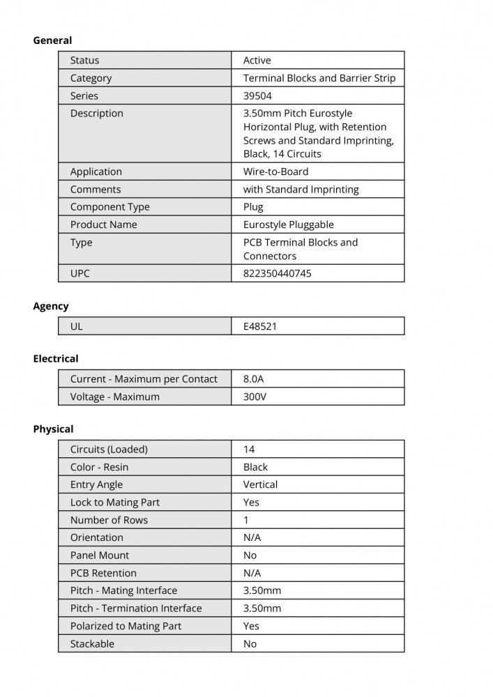 MOLEX 395040114 document preview, page 2