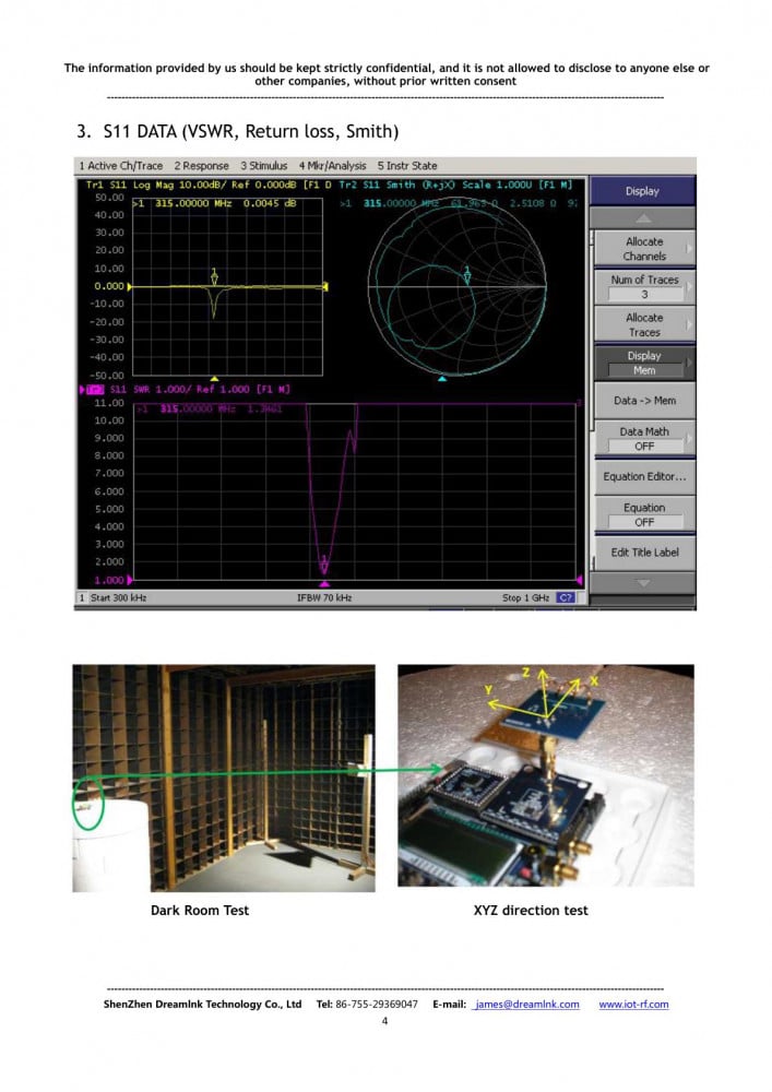 DreamLNK T16-315M S11 data