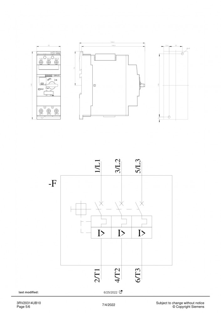 3RV20314UB10 technical document page 5