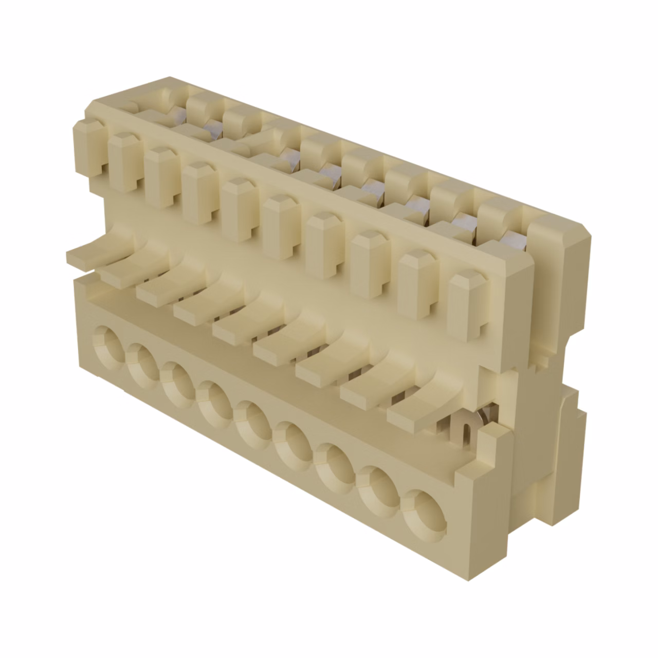 Appli-Mate RAST 2.5 Connector, 2.50mm Pitch, Female, 9 Circuits, All Position Keys, 1 Closed and 1 Open Endwall, Polarizing Rib Between 3/4 for sale