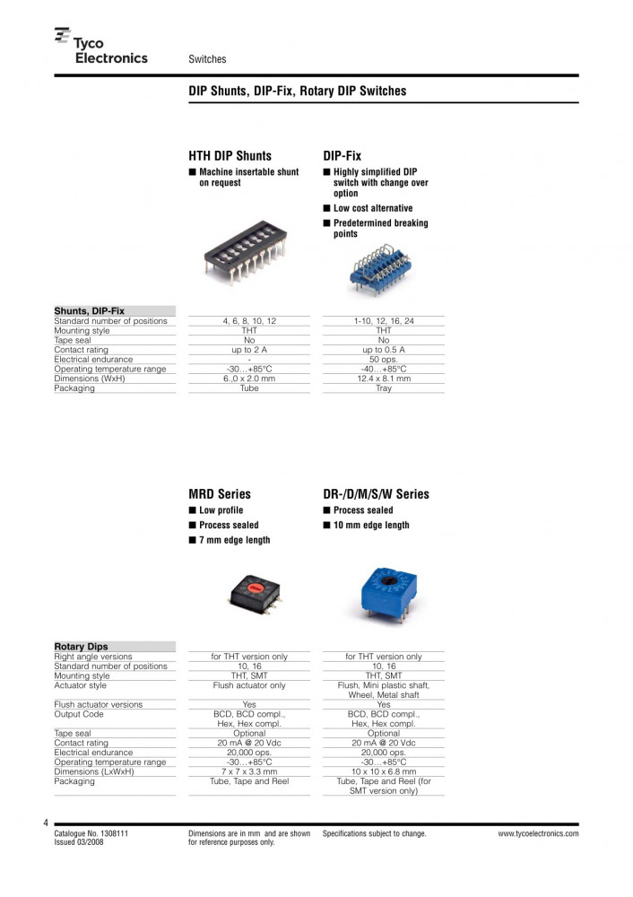 TE Connectivity switch catalogue page 5