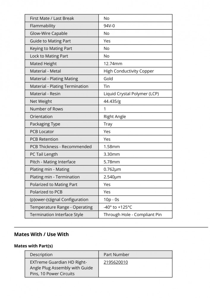 MOLEX 2195640010 technical document page 3