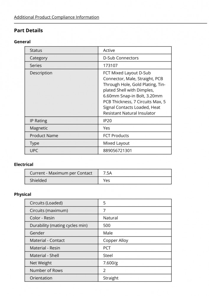 MOLEX 1731070212 technical document page 2