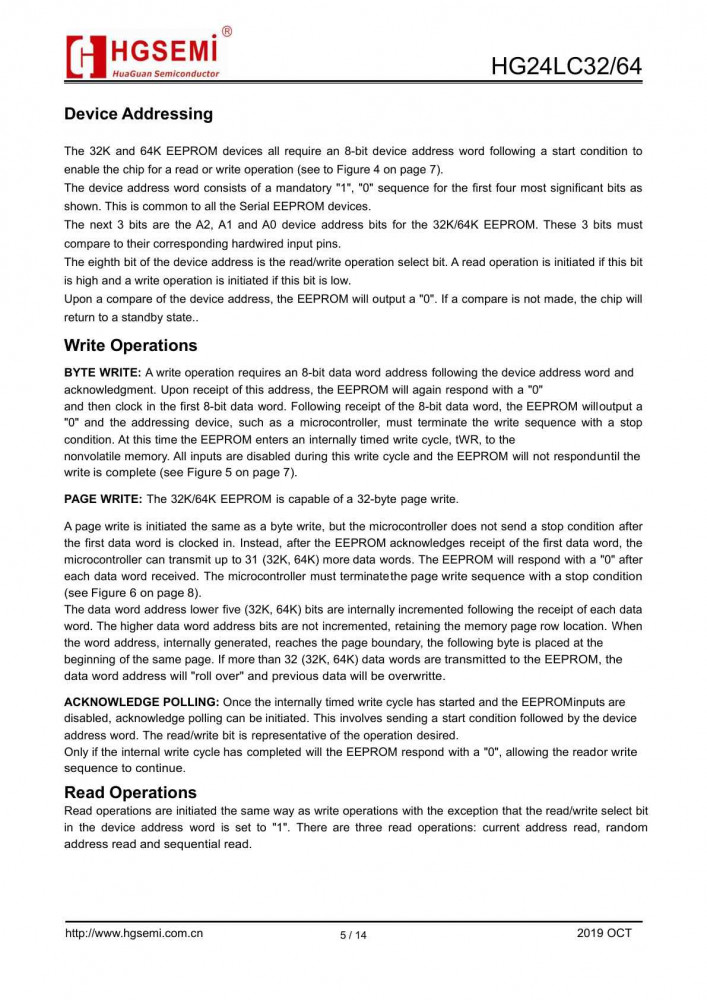 HG24LC64N datasheet page 5