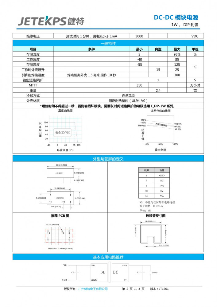 JETEKPS F_D-1W datasheet page 2