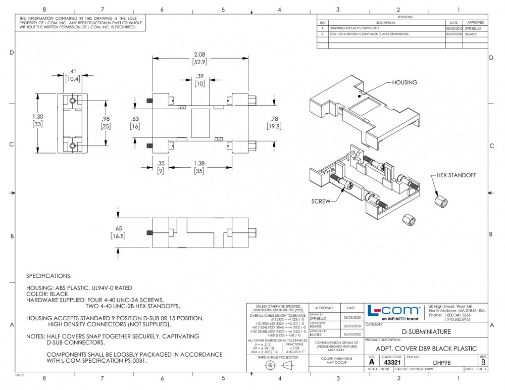 L-com DHP9B technical document preview