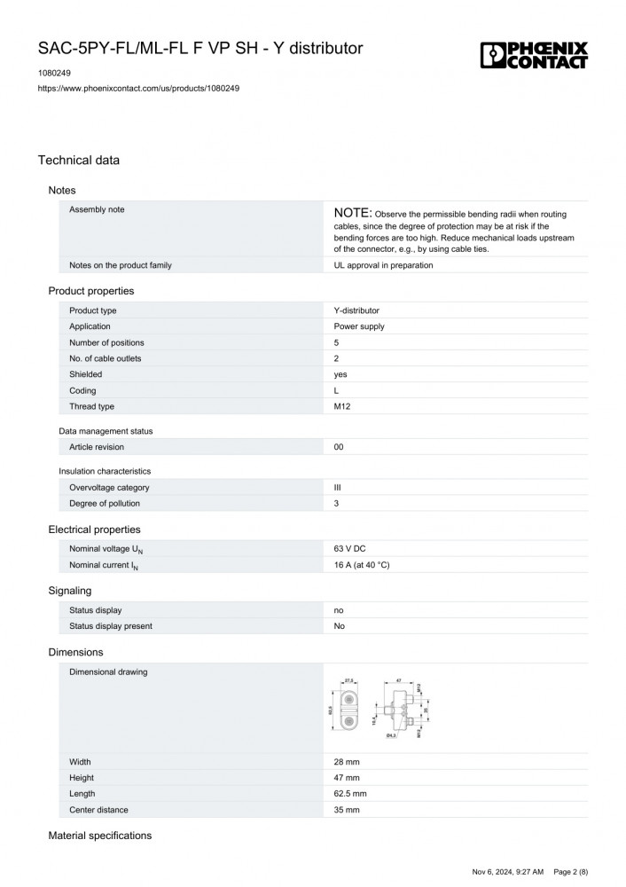 Phoenix Contact 1080249 product documentation page 2