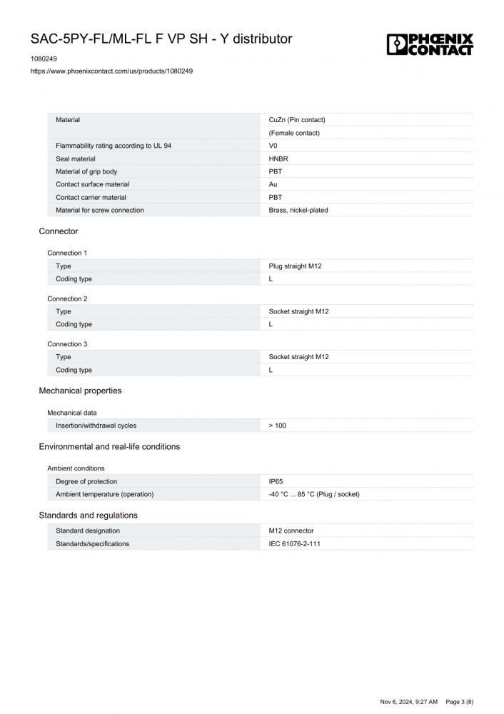 Phoenix Contact 1080249 product documentation page 3