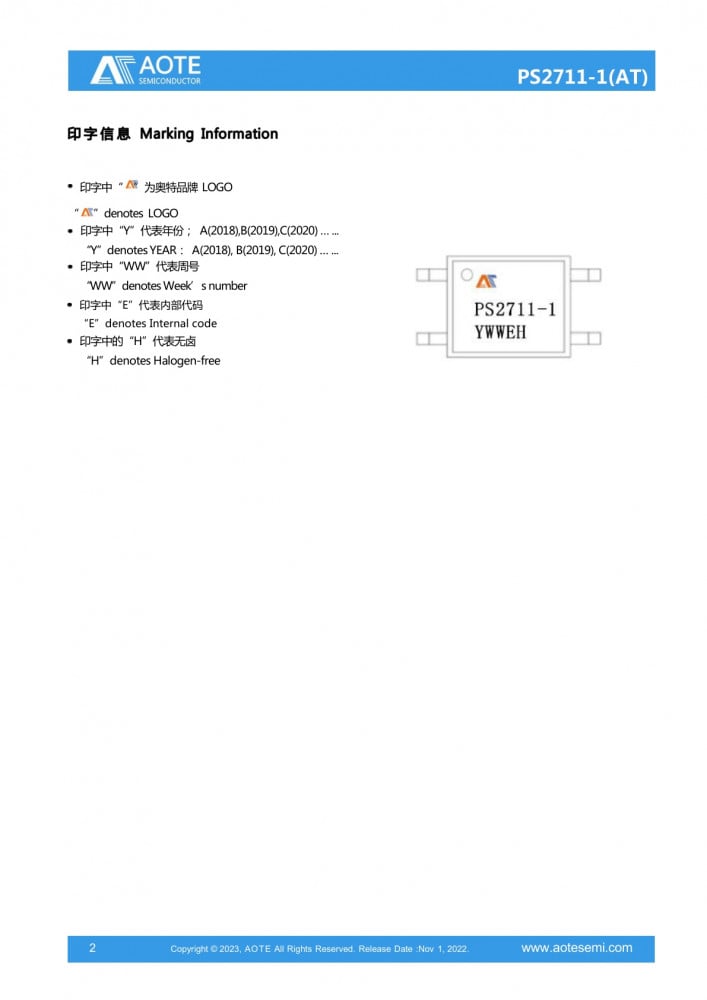 PS2711-1(AT) datasheet page 3