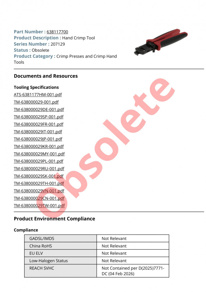 Tooling document page 1