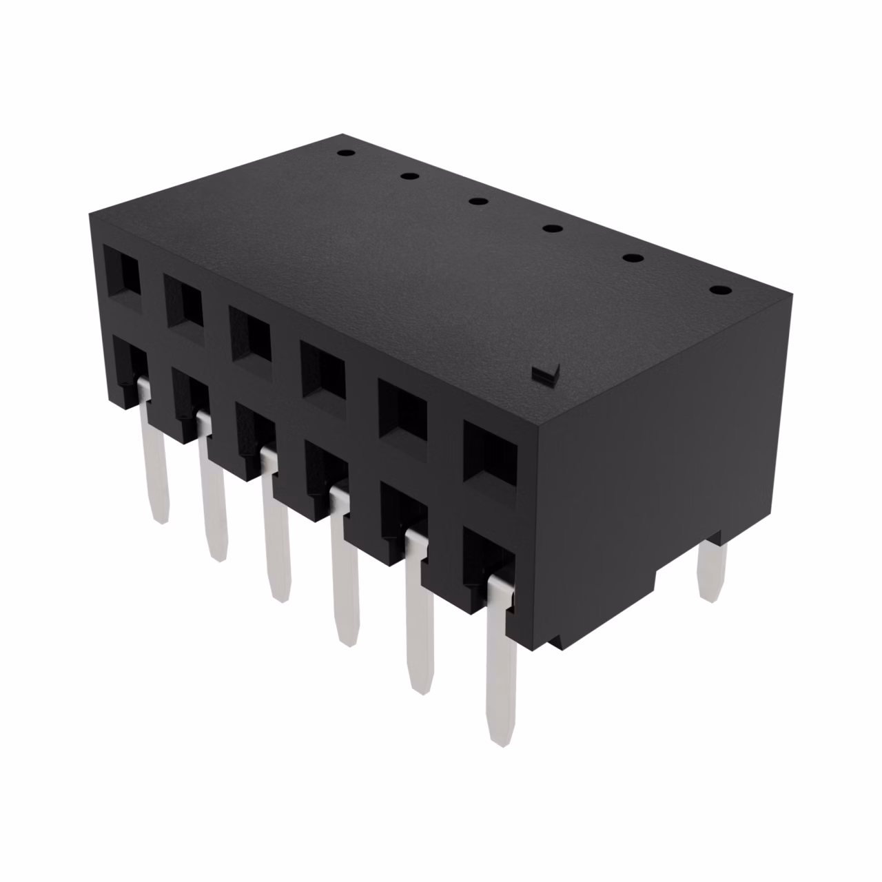 C-Grid III PCB Receptacle, 2.54mm Pitch, Dual Row, Right-Angle, Shrouded, 12 Circuits, 0.12µm Gold (Au) Flash Plating, Straight PCB Pins for sale