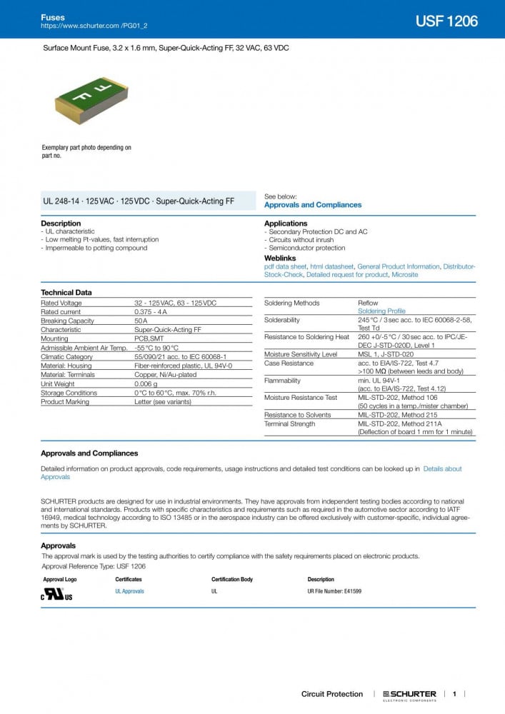 SCHURTER 3413.0121.22 technical document page 1