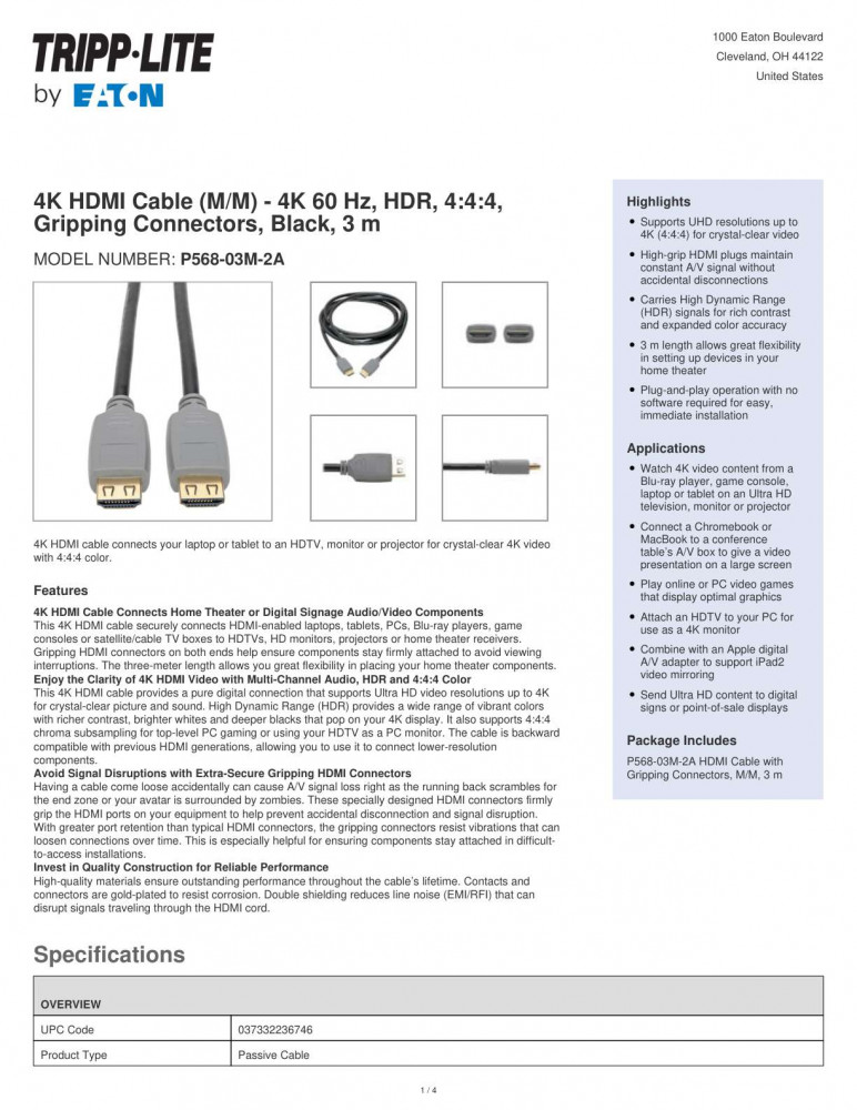 P568-03M-2A technical document page 1