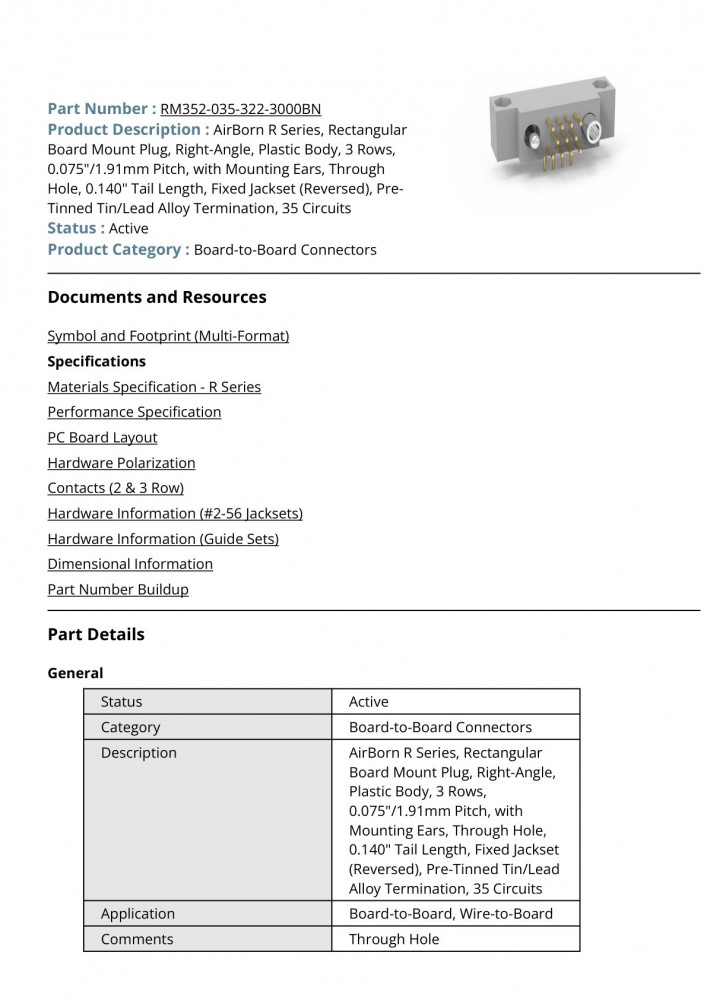 Technical document image 1 for RM352-035-322-3000BN