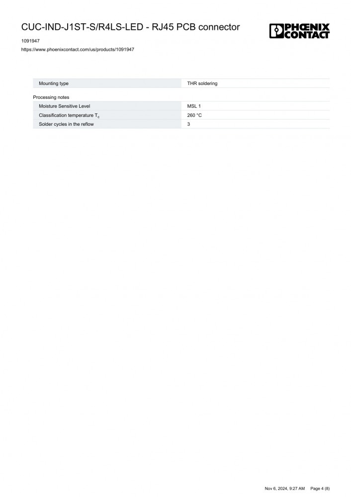 Phoenix Contact 1091947 product documentation page 4