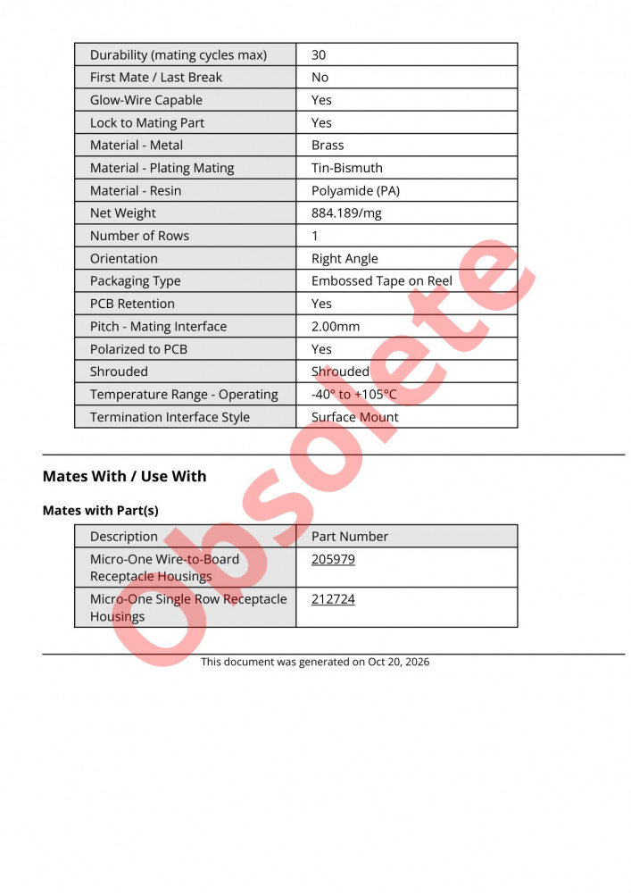 MOLEX 2170640040 technical document image 3