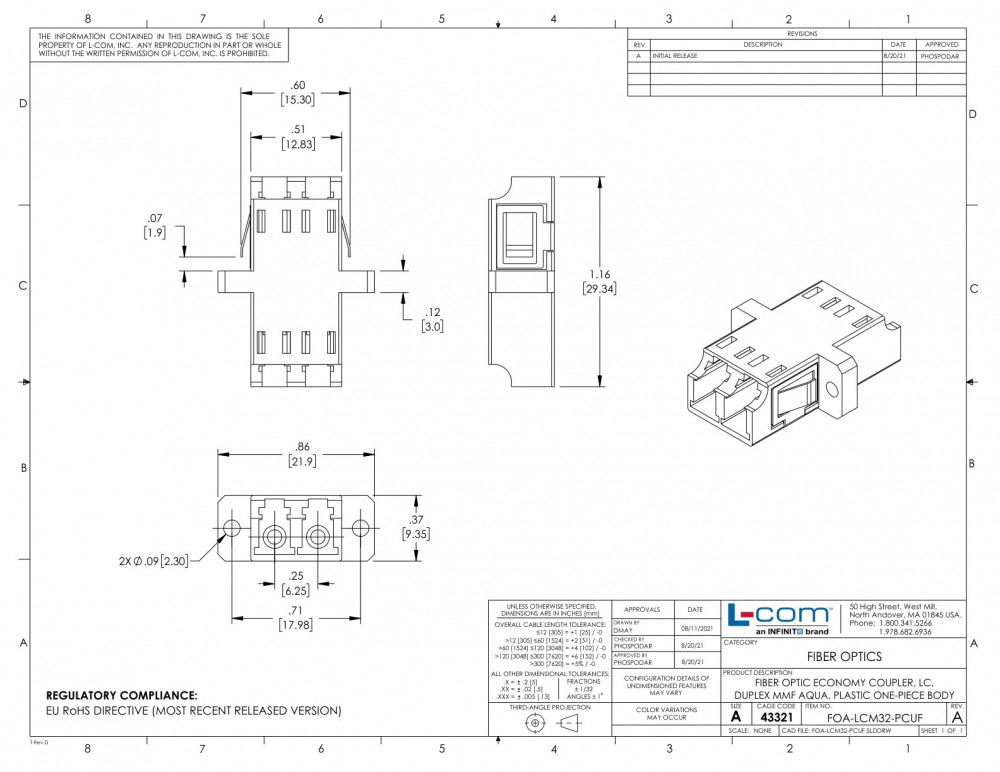 FOA-LCM32-PCUF technical document page