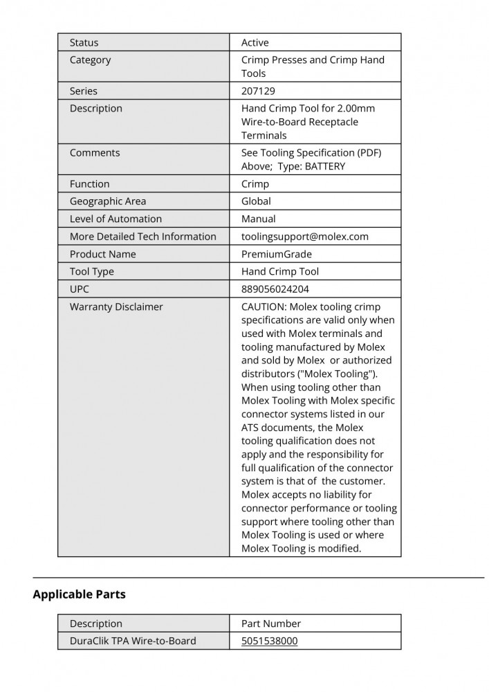 Tooling document preview, page 2