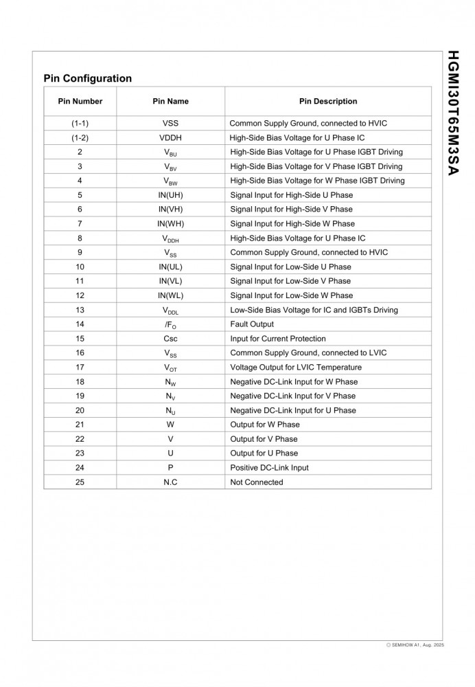 HGMI30T65M3SA datasheet page 3